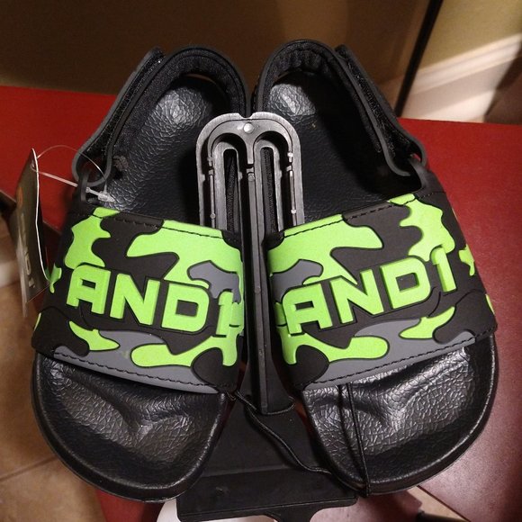 And1 | Shoes | And Nwt Boys Lime Green And Black Strap On Sandals Size ...